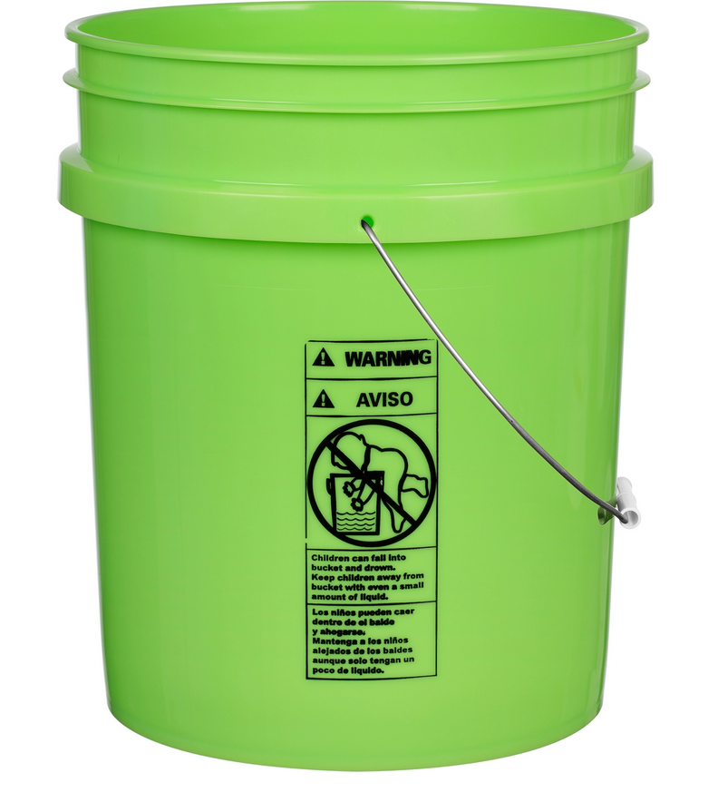 5 Gallon Food Grade Lime Buckets BPA Free with Screw on Lids (Pack of 3 ...