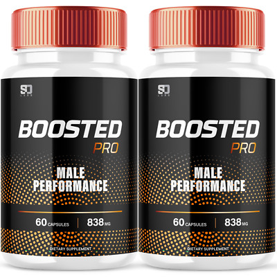 (2 Pack) Boosted Pro Male Performance Capsules, Boosted Pro Men (120 ...