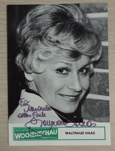 Autogramm österreichische Schauspielerin und Sängerin Waltraud Haas ...