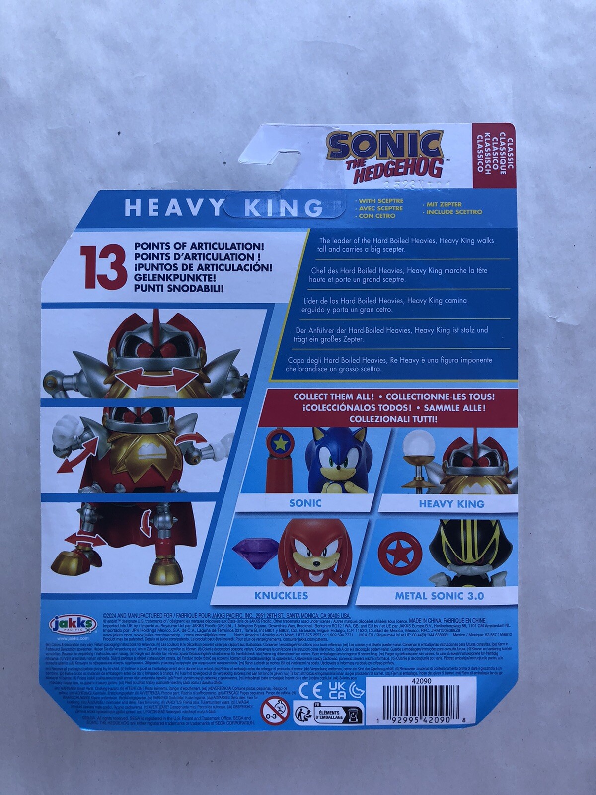 Sonic The Hedgehog 4" Articulated Action Figure Heavy King - NEW