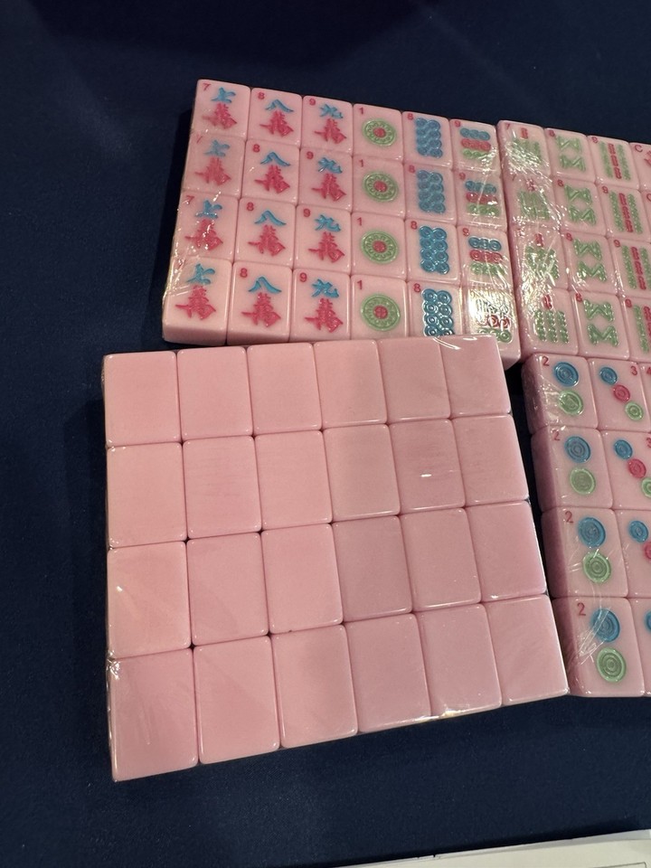Pink Mahjong 152 Set New/Unopened Box/Carved Tiles | eBay