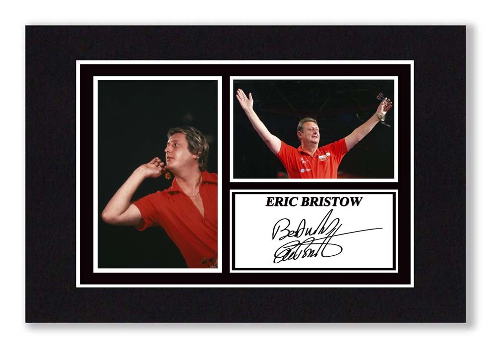 A4 Mount ERIC BRISTOW Signed Print Autograph PHOTO Ready To Frame DARTS ...