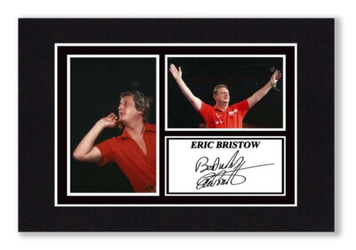 A4 Mount ERIC BRISTOW Signed Print Autograph PHOTO Ready To Frame DARTS ...
