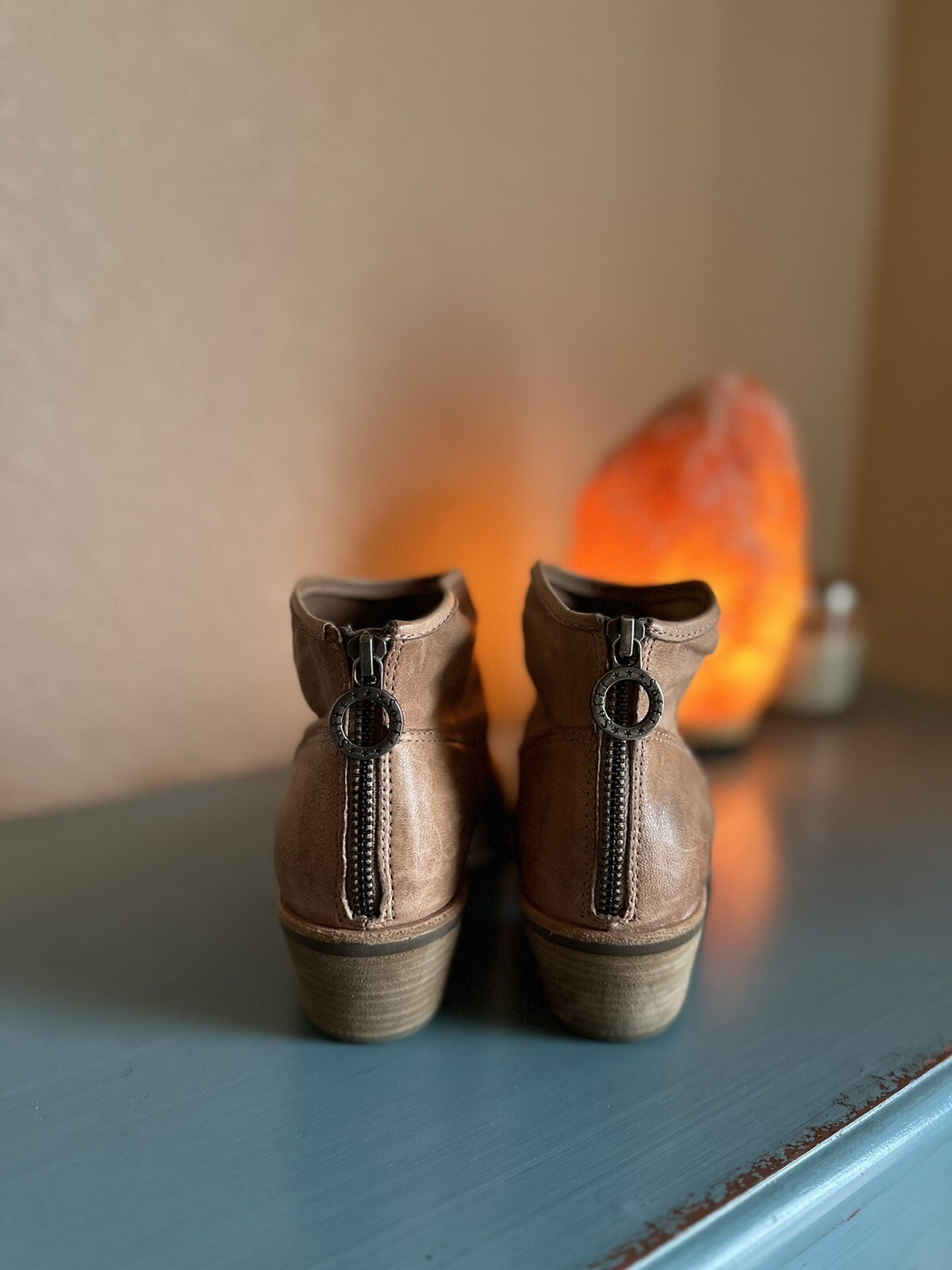 Sofft Women's Aisley Ultra Soft Leather Booties. Luggage Brown. Size 7 ...