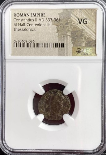 Ancient Roman Coin Constantius II 337–361 AD Thess VG NGC Certified ...