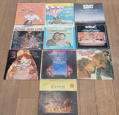 10 Vintage Vinyl Classic Musical Movie Soundtrack Broadway Albums LOT A ...