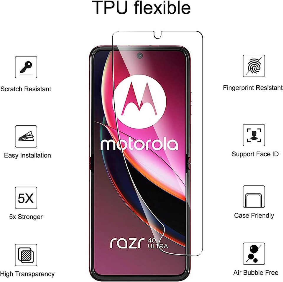For Motorola Razr+ Plus 2025 2024 2023 Ultra Clear Soft TPU Screen ...