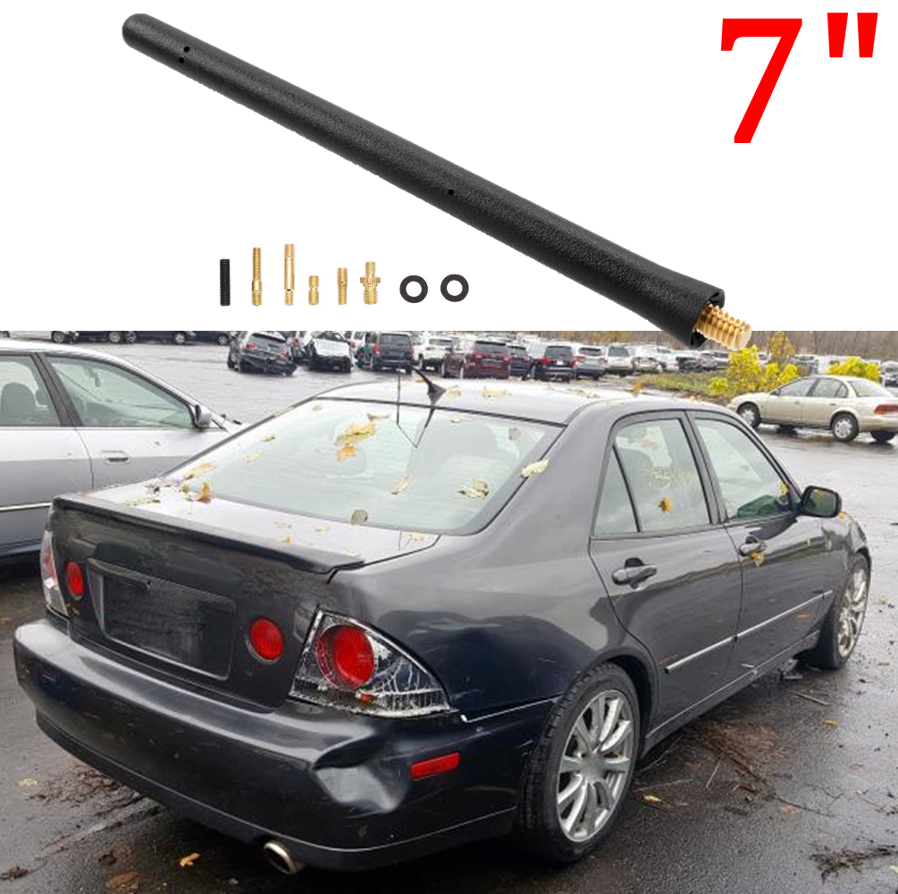 7" inch 23cm Black Short Antenna Mast Radio AM/FM For LEXUS IS300 2001 ...