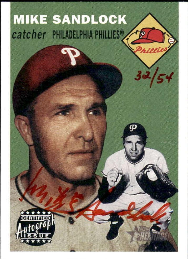 2003 Topps Heritage - Real One Autographs Mike Sandlock #RO-MS Red Ink ...