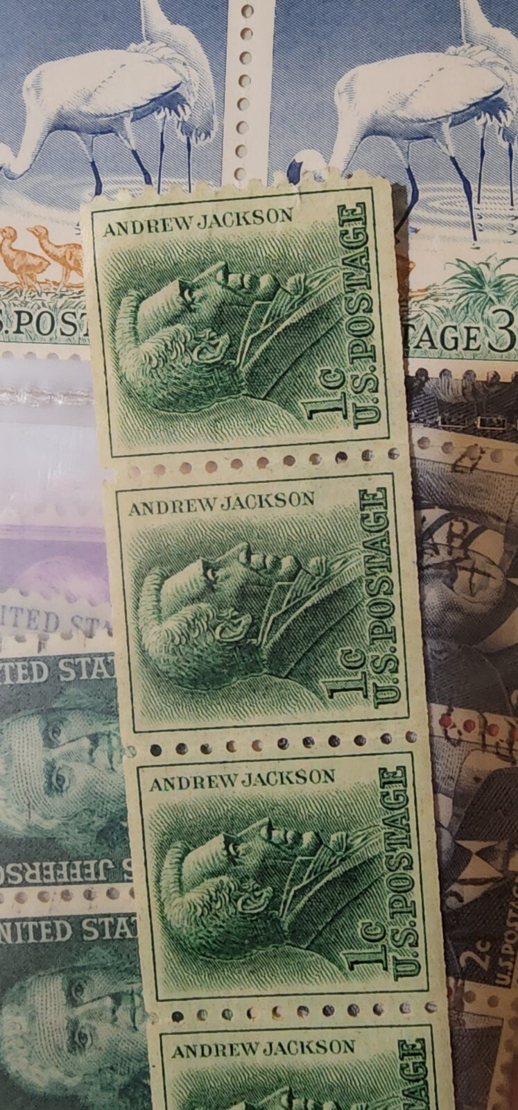 US 1963 1c Andrew Jackson Stamp Scott# ? Used Strip Of 5 - #B248 | eBay