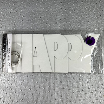 HAPPY Printed Word Scrapbook Craft Album Book 10" × 4" by Sei ...