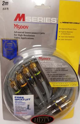 MONSTER CABLE M500V COMPONENT VIDEO 2M | eBay