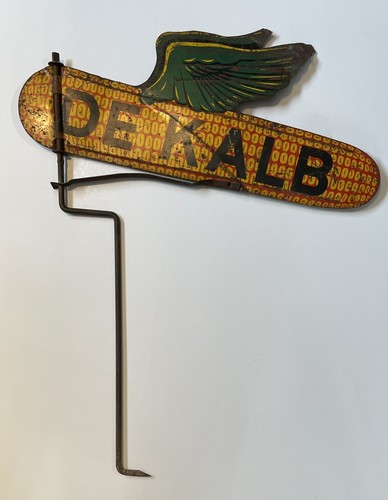 vintage full color metal dekalb Flying Ear Corn sign | eBay