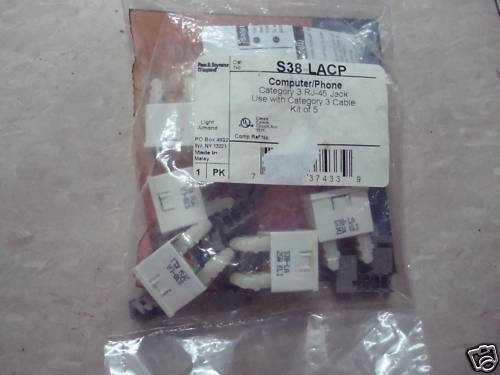 COMPUTER OR TELEPHONE OUTLET MODULES PACK OF 5 CAT. 3 | eBay