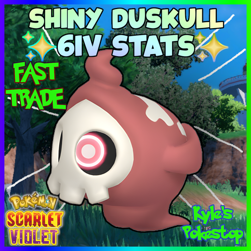 6IV SHINY DUSKULL POKEMON SCARLET & VIOLET EV'D BATTLE READY 🚀 FAST ...
