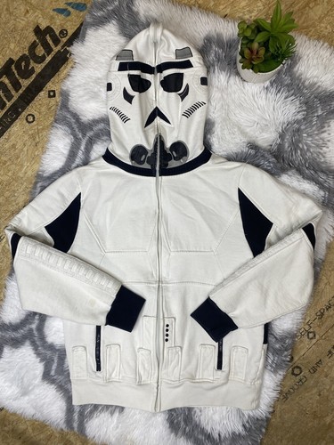Star Wars Marc Ecko Storm Trooper Hoodie Jacket Black Full Zip Face Men ...
