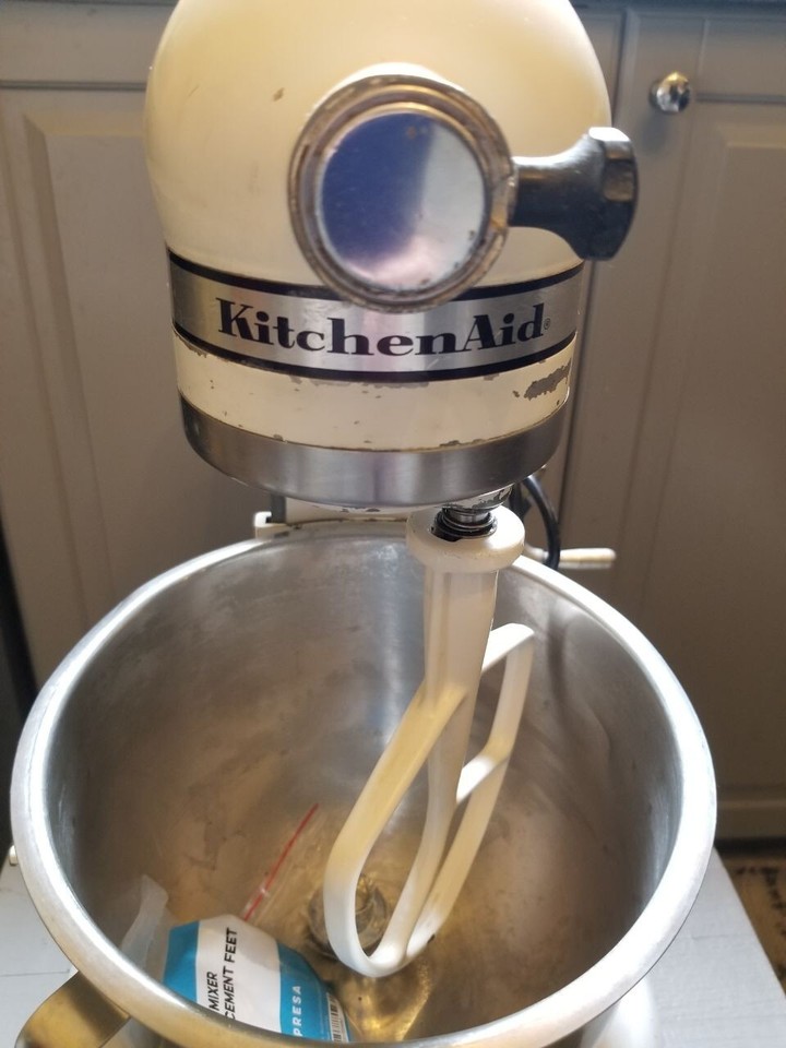 Rare KitchenAid Hobart Model K5+A White 10 Speed Lift Stand Mixer With ...