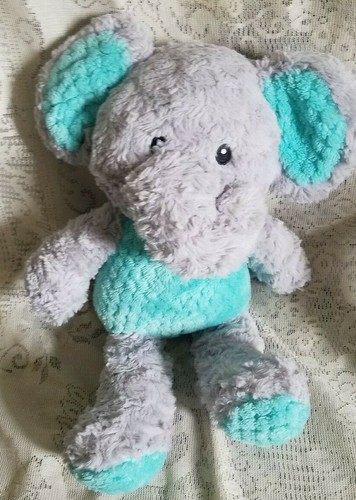 Spark Create Imagine Gray Aqua Blue 13" Elephant Plush Stuffed Animal ...