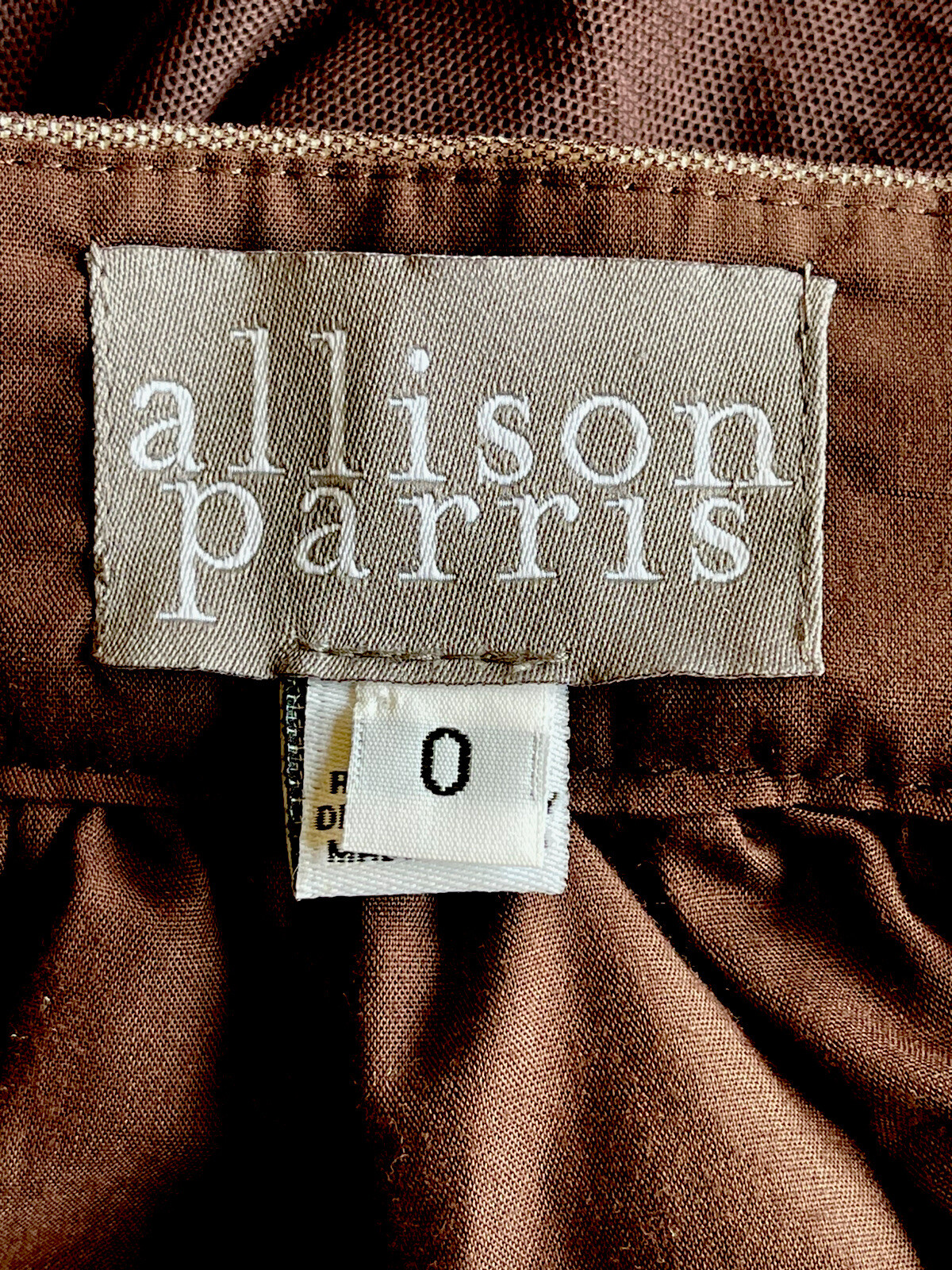 Allison Parris Brown Tule Full Mini Skirt ~Sz 0~ STYL… - Gem