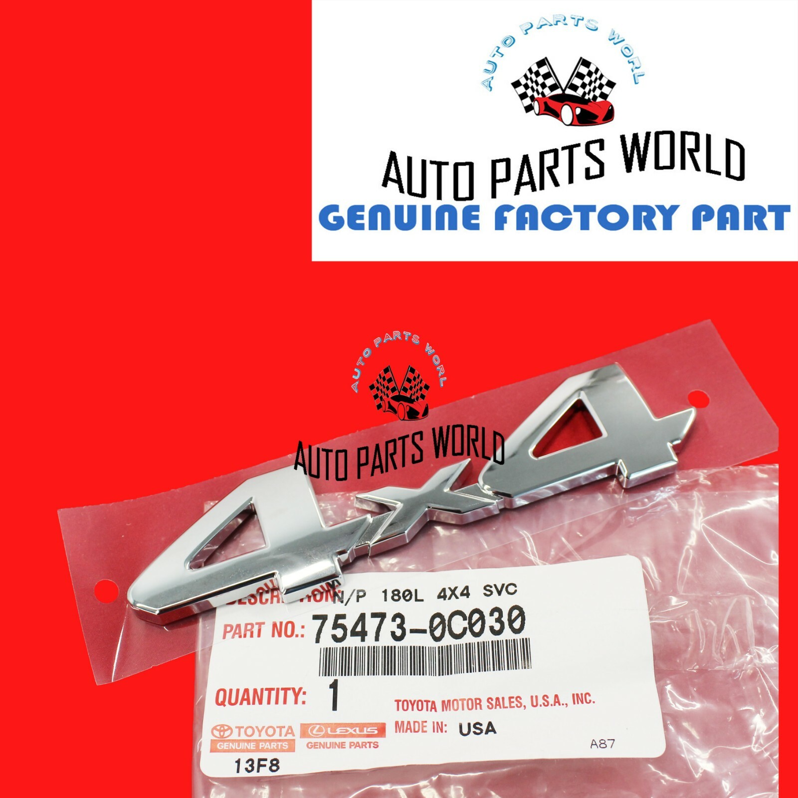 GENUINE TOYOTA 07-21 TUNDRA|16-23 TACOMA 4X4 TAILGATE REAR NAMEPLATE ...