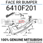 6410F201 Genuine Mitsubishi FACE RR BUMPER | eBay