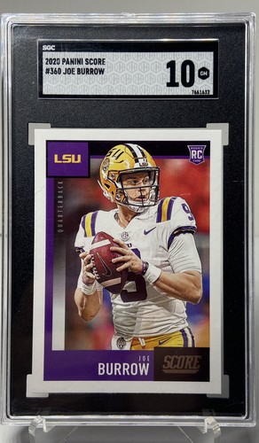 JOE BURROW 2020 PANINI SCORE FOOTBALL BENGALS ROOKIE CARD SGC 10 Gem ...