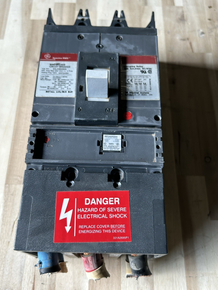 GE SGLA36AI0400 Spectra RMS Circuit Breaker, 400 Amp, 3 Pole, 600VAC | eBay