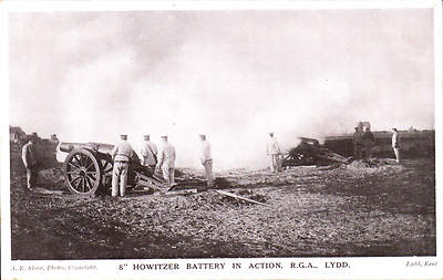 Lydd Camp. 8" Howitzer Battery in Action by A.E. Shaw, Lydd. | eBay UK