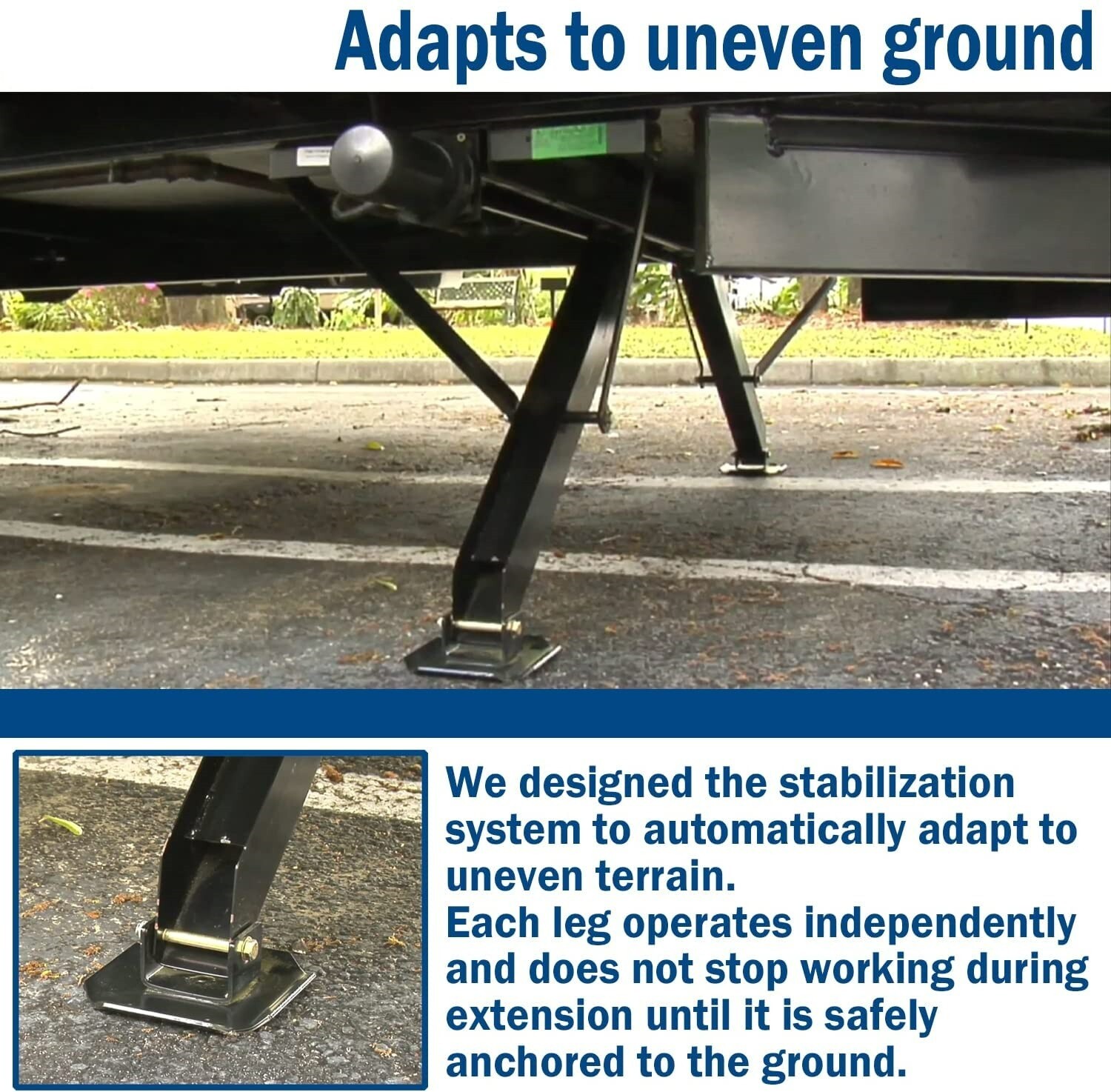 298707 Universal Rear Trailer Stabilizer Jack Stand Stabilizer Jack Kit ...