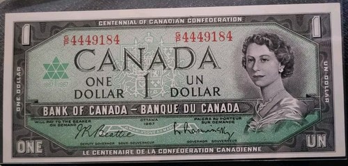 1967 Canadian $1 ONE DOLLAR BANKNOTE BILL G/P 4449184 | eBay