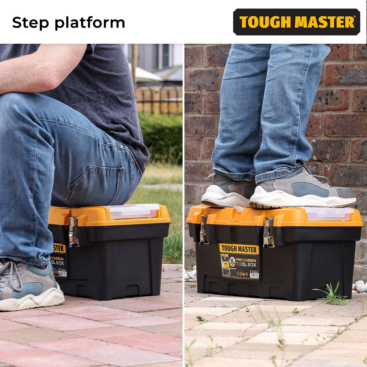 Tool Storage Box 19" 3 in 1 Organizer with Tote Tray TOUGH MASTER | eBay UK