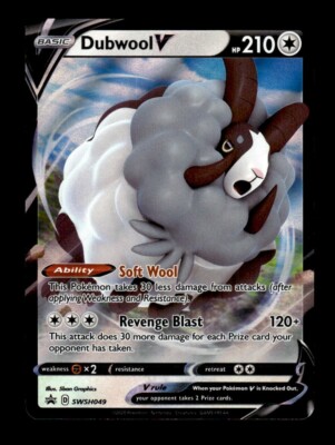 Pokémon TCG Dubwool V SWSH Black Star Promo SWSH049 Holo Promo - 5ban ...