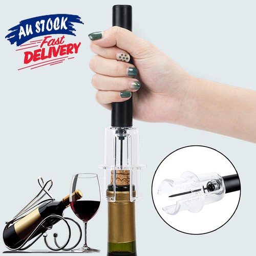 Bottle Opener Tool Wine Air Popper Corkscrew Pressure Remover Pump Red ...