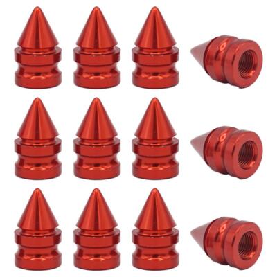 12 X You.S Valve Caps Rivets Cover Light Red Metallic for Car Truck ...