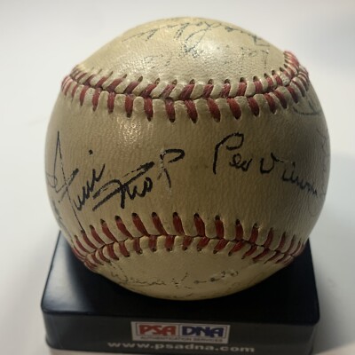 1950 New York Giants Team Signed Baseball PSA/DNA Autographed 27 Sigs ...