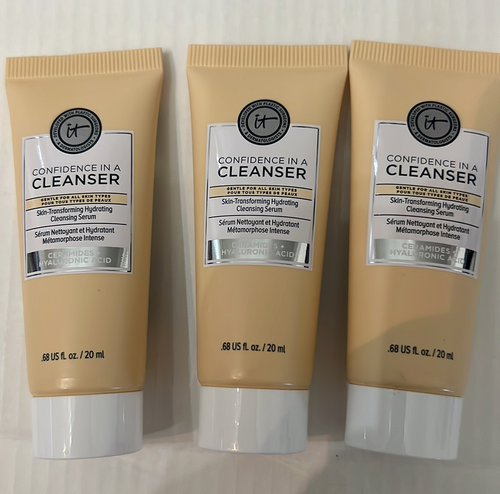 3 IT Coemetics Confidence In A Cleanser .68 Oz 20mL Each Travel Size ...