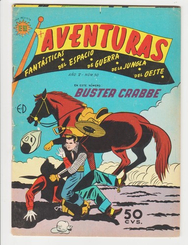 AVENTURAS #50 DIGEST SOL 1956 BUSTER CRABBE BUCK ROGERS FAMOUS FUNNIES ...