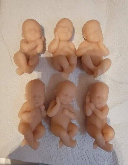 Silicone Reborn Baby 6PCS Doll Set Newborn Sleeping Dolls 3inch Soft ...