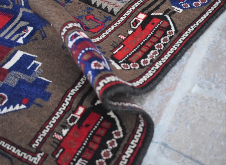 Handmade Vintage Afghan Soviet War Carpet Persian Tribal Baluchi Wool ...