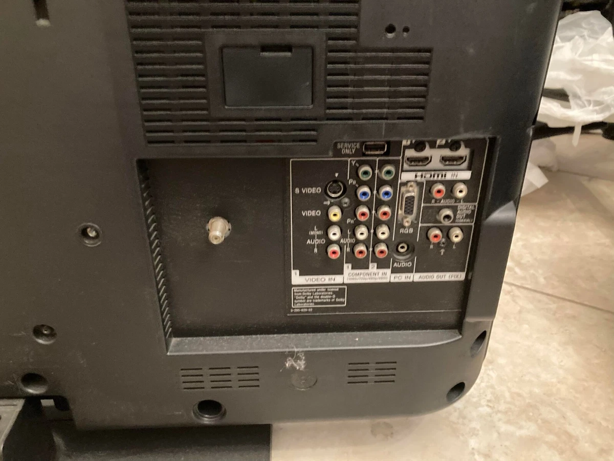 Sony Hd Tv Back