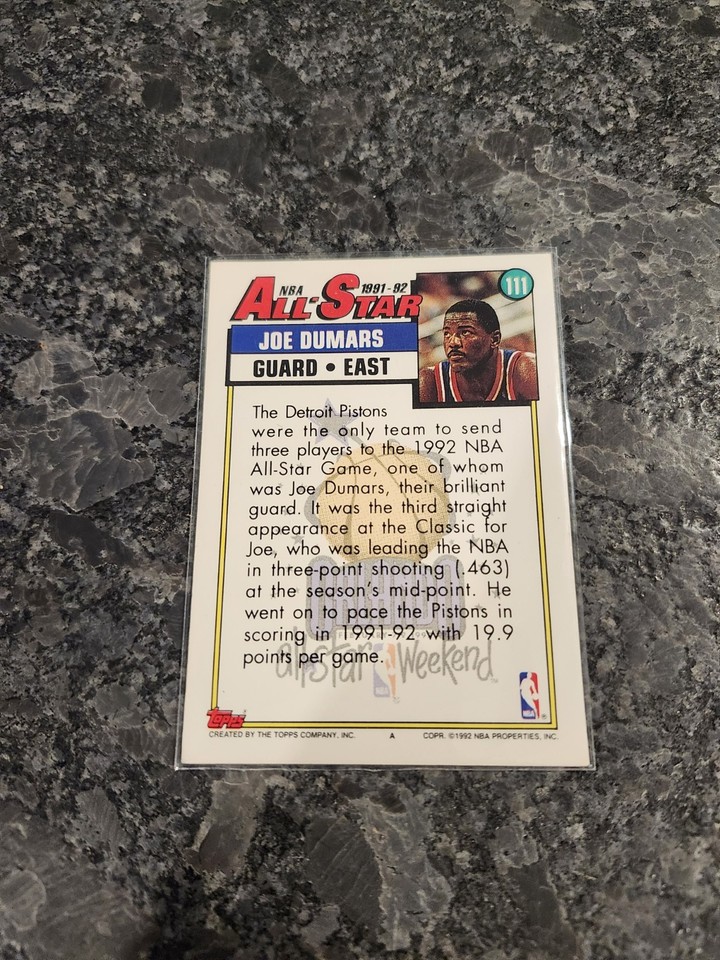 1992-1997 Joe Dumars Basketball Card Lot! Detroit Pistons! McNeese ...