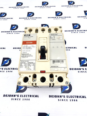 EATON ED3125 125 AMP 240V 3 POLE CIRCUIT BREAKER | eBay