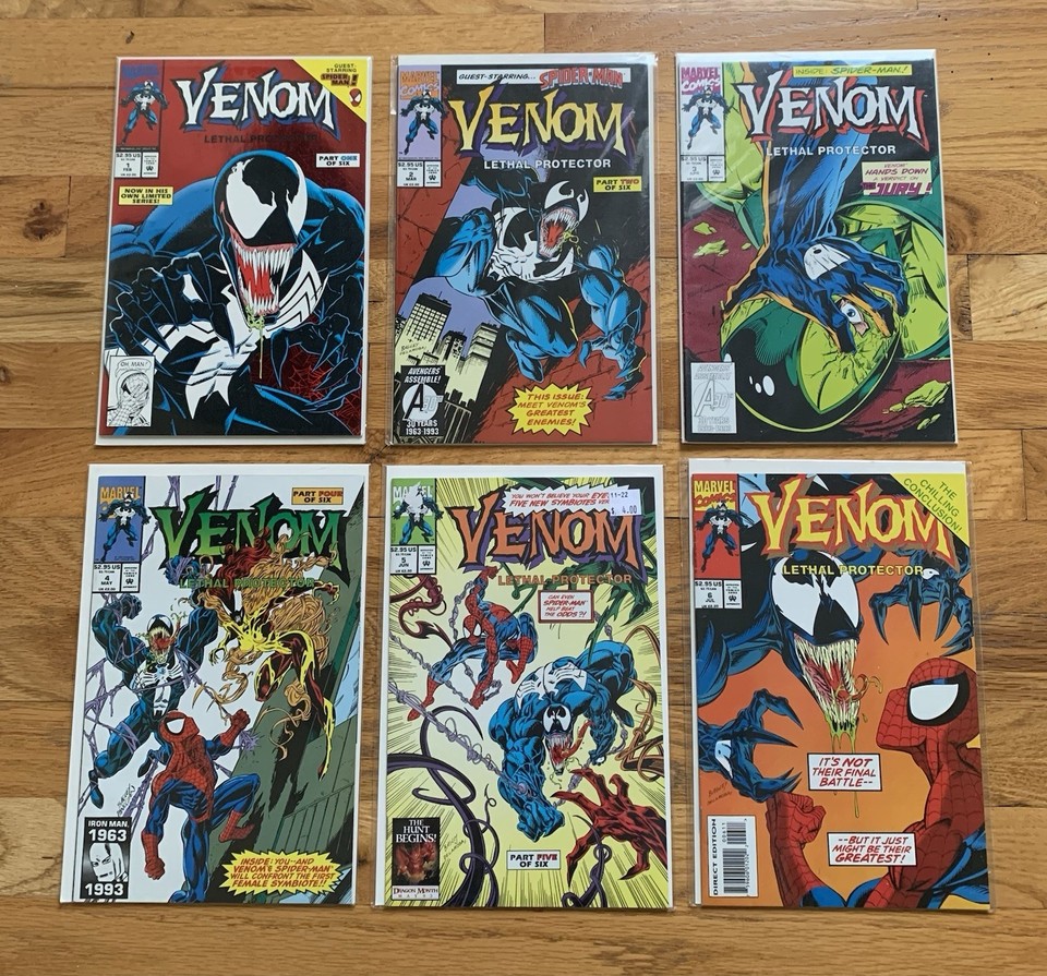 VENOM LETHAL PROTECTOR COMPLETE SERIES SET LOT 1 2 3 4 5 6 MARVEL ...