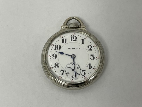 1925 Hamilton 992 21 Jewel Double Roller Lever Set Hand Wind Pocket ...