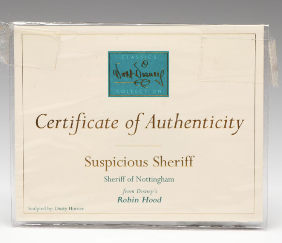 WDCC Disney Robin Hood " Suspicious Sheriff " & " Bemused Badger" Rare ...