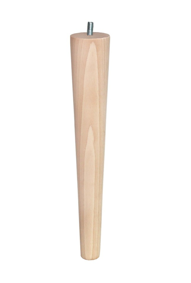 4x Wooden Round Furniture Tapered Legs Feet For Sofa Table Chair 5'' to ...