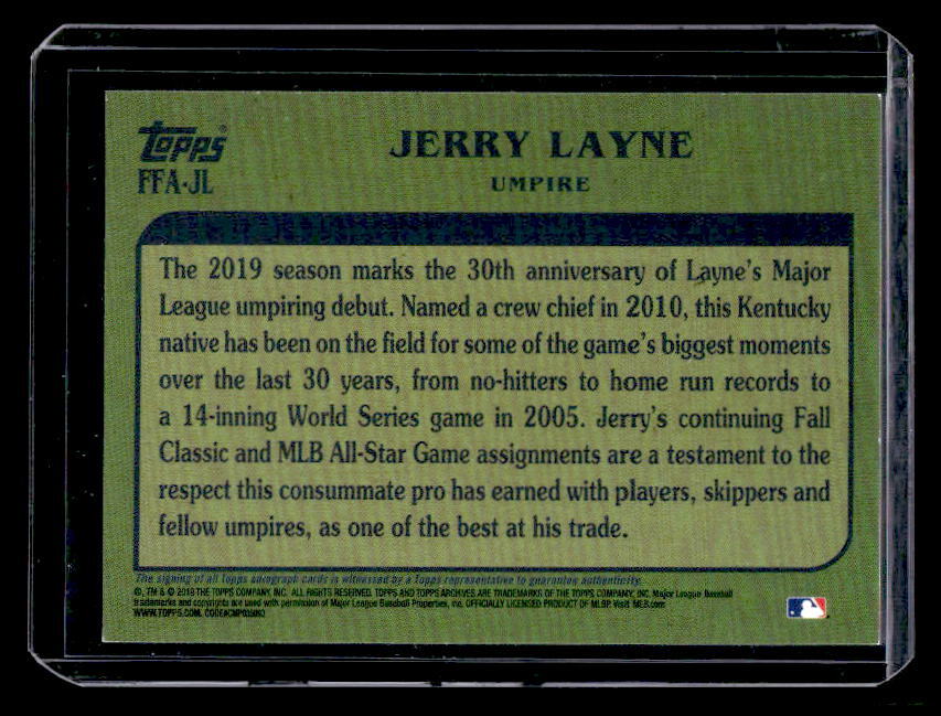 2019 Topps Archives Jerry Layne Autograph #FFA-JL | eBay