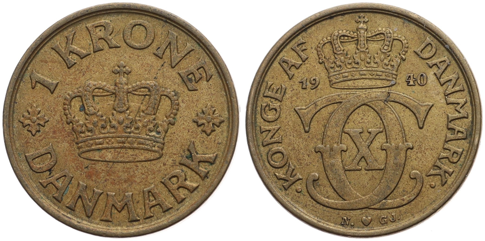 Dänemark - Denmark 1 Krone - Kroner 1925-1958 - verschiedene Jahrgänge ...
