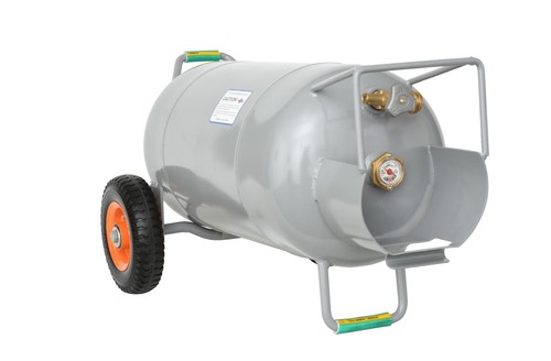40 LB Horizontal and Vertical HOG Propane Cylinder with Wheels | eBay