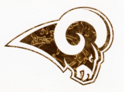 Gold Leaf Los Angeles Rams fire helmet decal sticker window hard hat ...